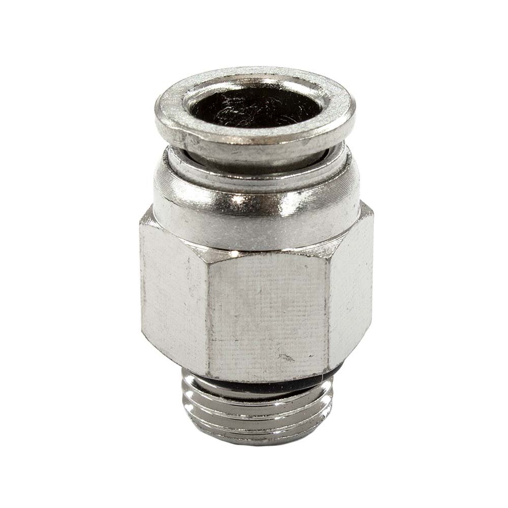 Пневмофитинг цанговый прямой Cn-I-1/4M-10 для полиуретановых и рильсановых трубок, Арт. 4928