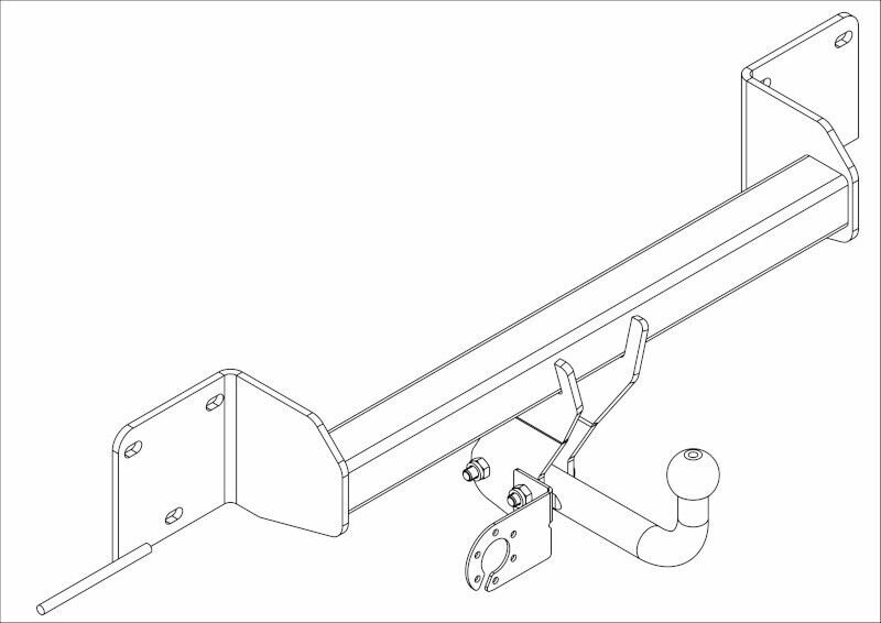 Фаркоп Avtos на BMW X1 E84 (2009-2015)(паспорт и сертификат в комплекте)(без электрики)BM 04 (90x20x16)