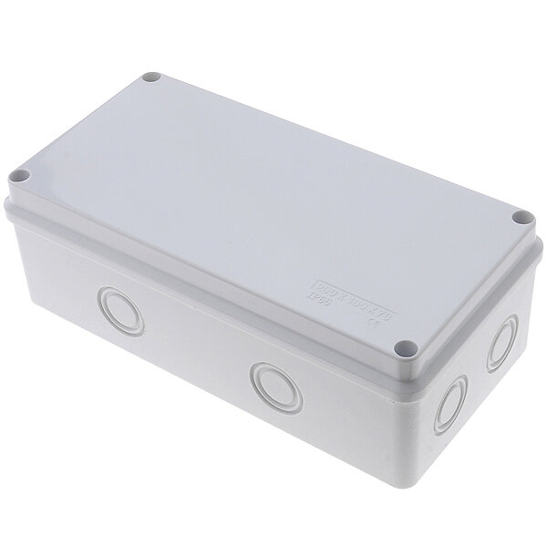 Коробка Q3 200х100х70 распаечная без сальников 200х100х70мм IP65 серая (2 шт. в комплекте)