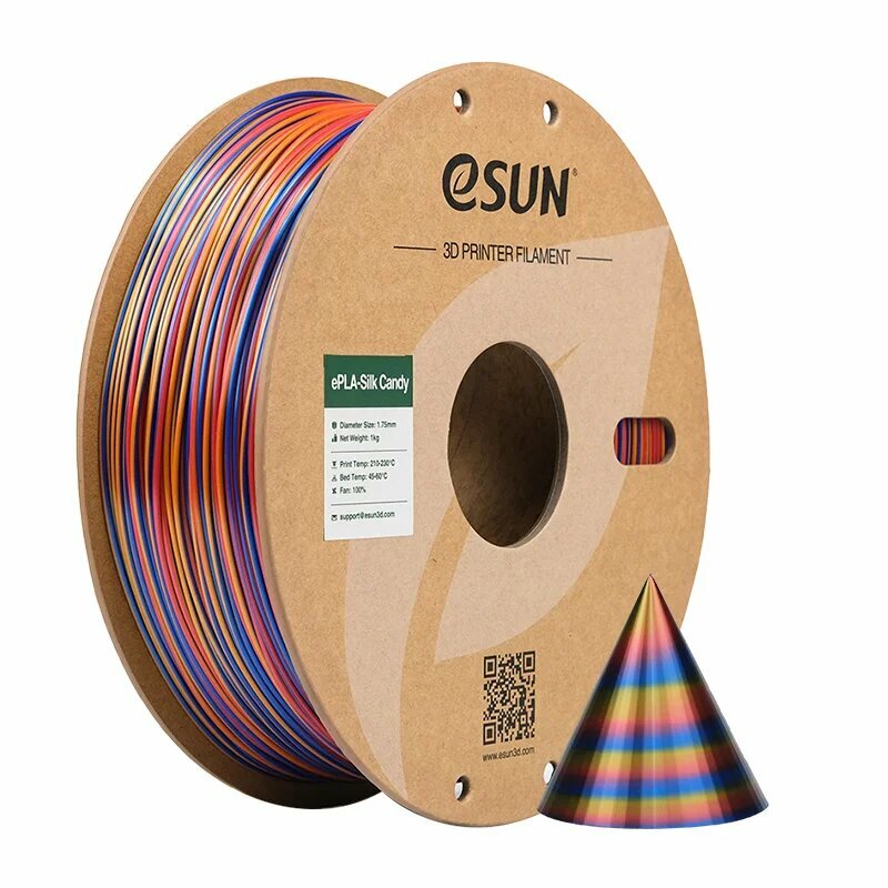 ESUN Silk Candy PLA Filament 1 кг Red Gold Blue