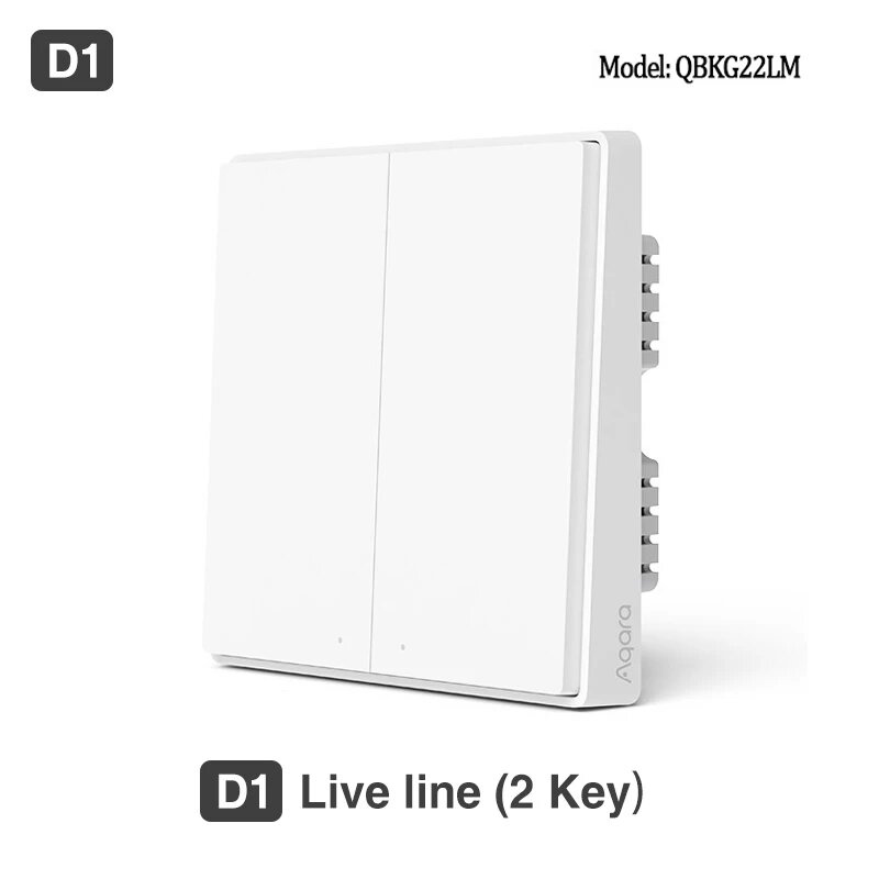 Aqara D1 2Key выключатель, цвет D1 No Neutral