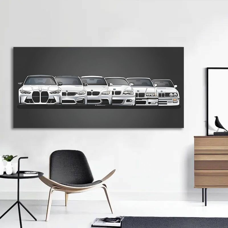 Картина ВсеКартины. тут "Машина BMW", поп-арт, на деревянном подрамнике