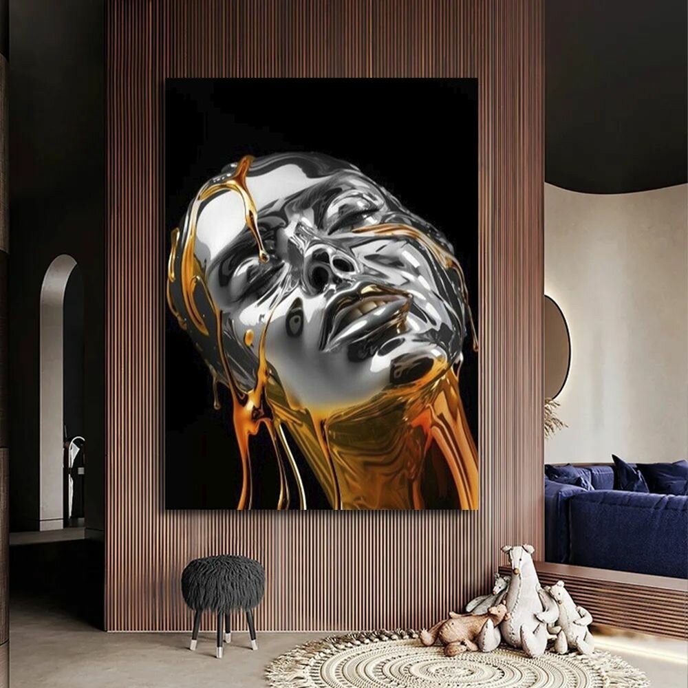 Картина ВсеКартины "Серебряные лица", холст, на подрамнике, 40x60 см