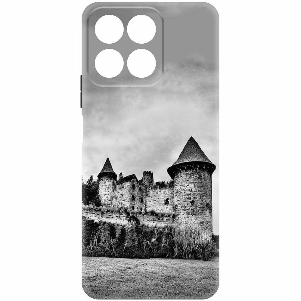 Чехол-накладка Krutoff Soft Case Старый замок для Honor X7c черный