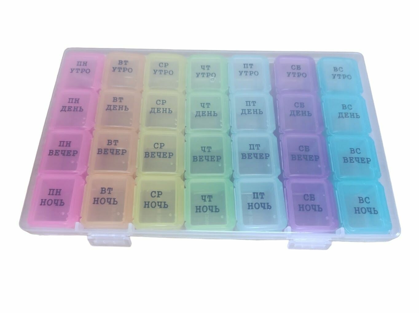 Таблетница на неделю ( утро, день, вечер, ночь)