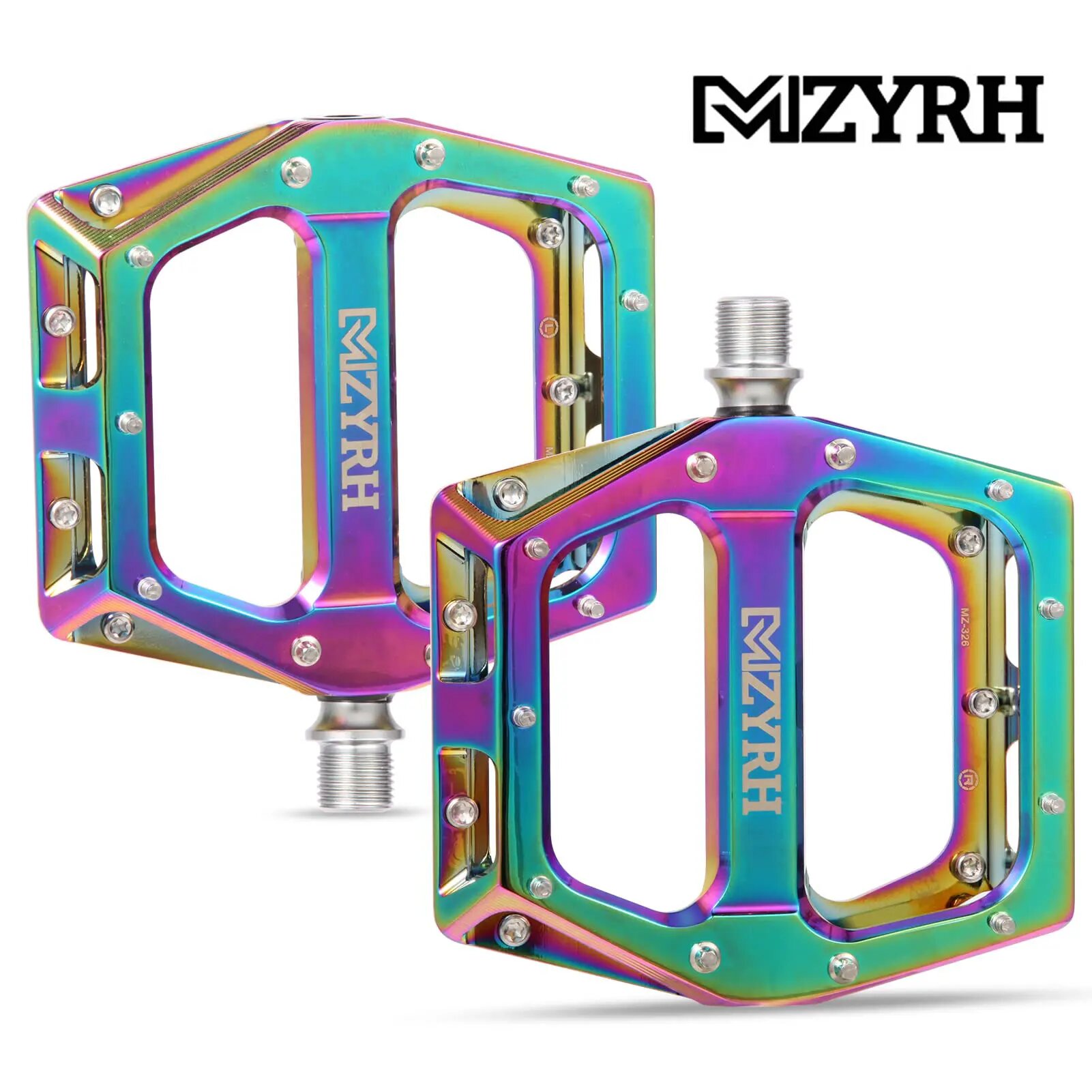 Педали MTB MZ-326 алюминиевые черные MZ-326 rainbow