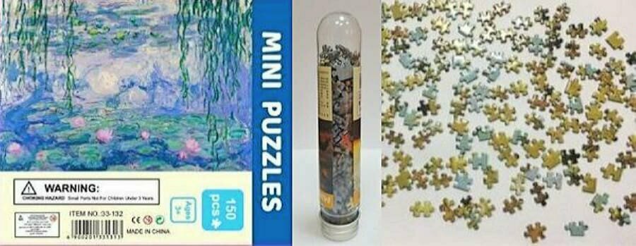 ПазлыВКолбе 150 деталей. Водяные лилии MINI PUZZLES (10*15 см) 33-132, (YIWU XINSHIXIAN ARTS AND CRAFTS