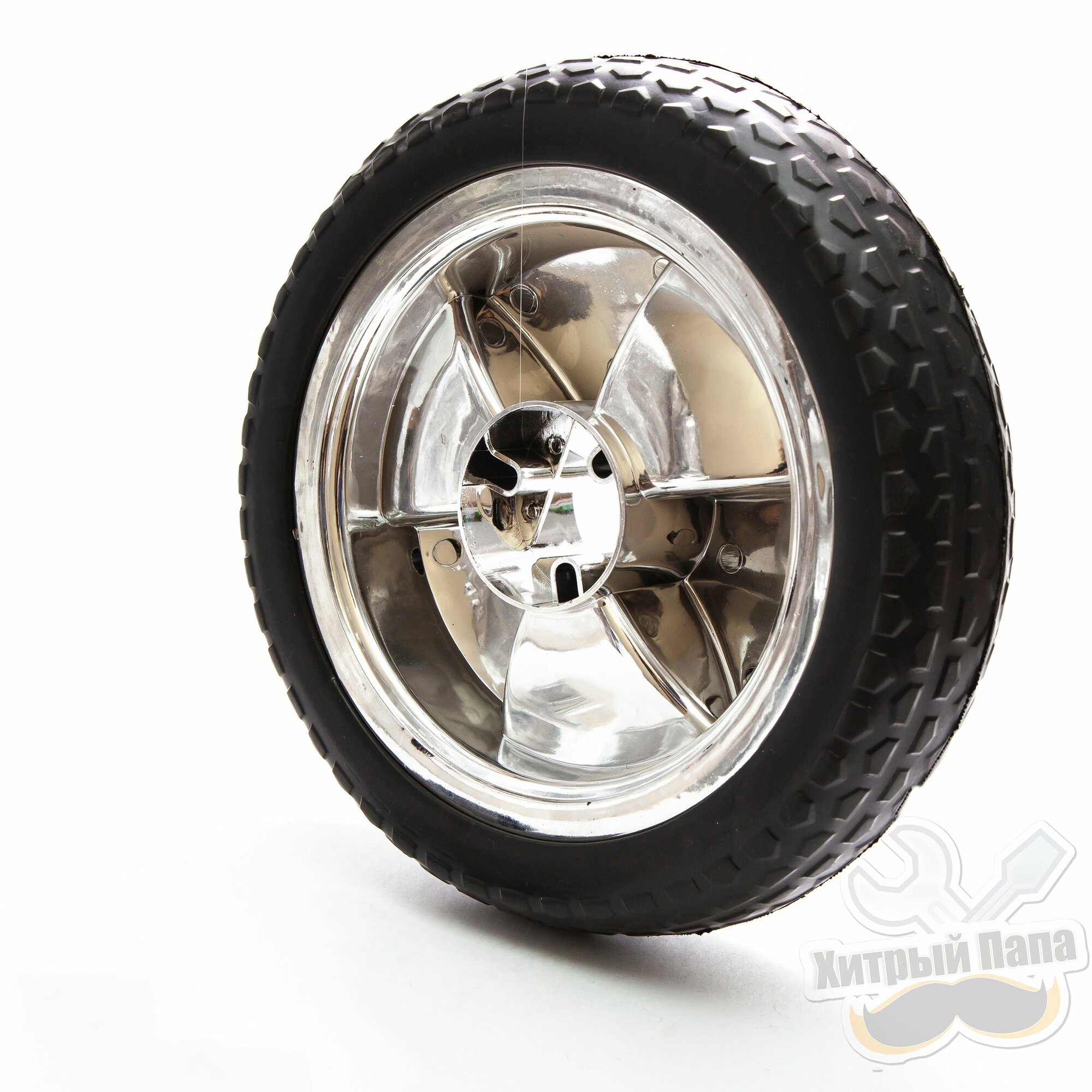 Колесо ненадувное для трехколесного велосипеда (переднее) 10 дюймов
