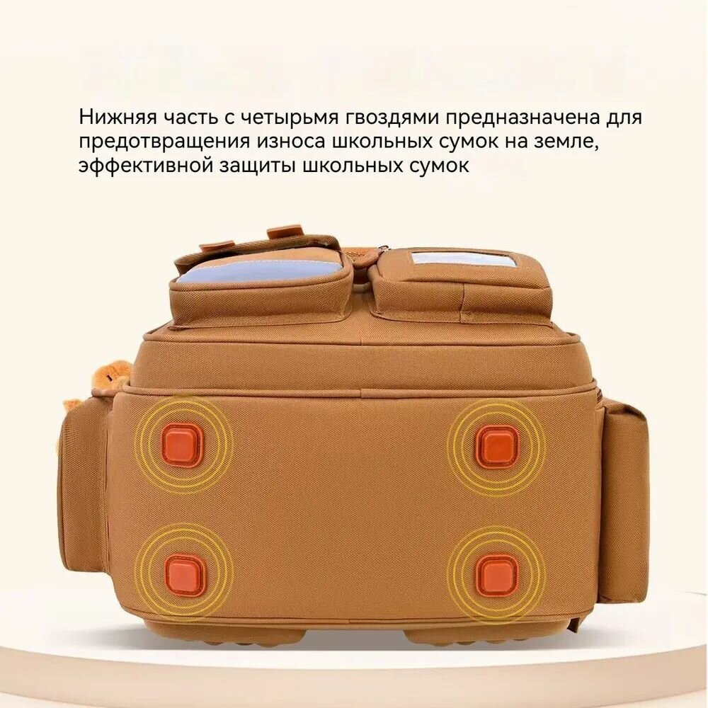 Рюкзак Capybara, ортопедический, водоотталкивающий, для школьников, 10 отделений — фото 1
