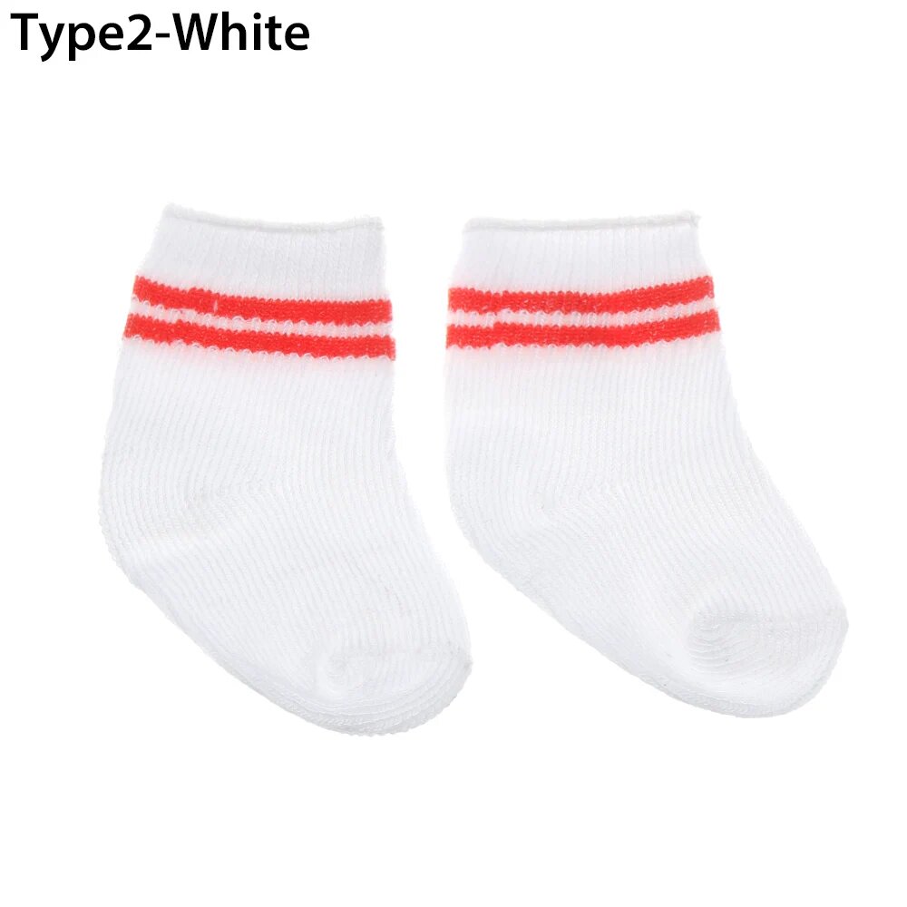 Белые носки для кукол 18" Type 2-white