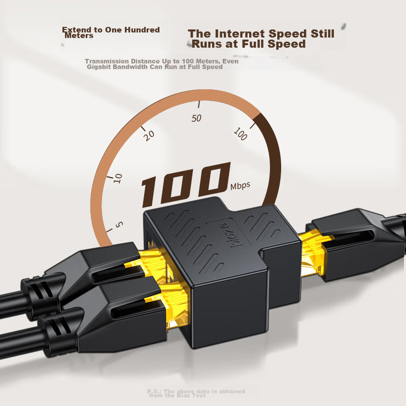 Biaze [Five-Piece Set] Network Cable Splitter, One-To Simultaneous Internet Connection Network Tee, Network Cable Extension Splitter, Network Cable One-To Network Adapter, 10 Pieces