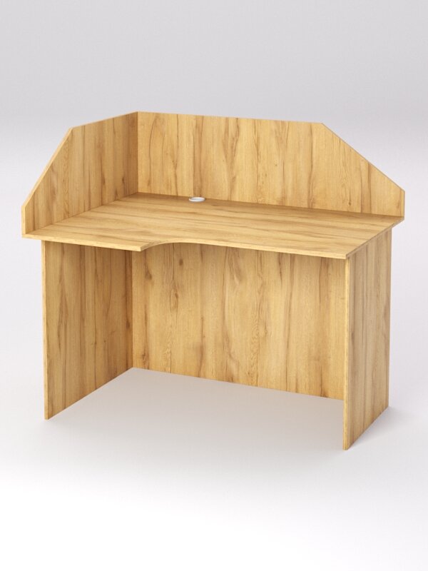 Стол эргономичный офисный СЭ-15А (левосторонний) с экраном, Ясень Анкор светлый - U31104