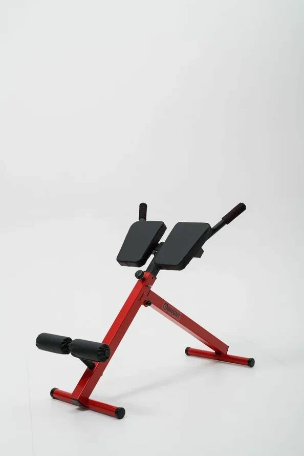 Тренажер скамья гиперэкстензия складная (красная)