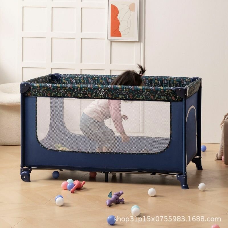Складной защитный бортик для детской кроватки многофункциональный игровой и прикроватный манеж