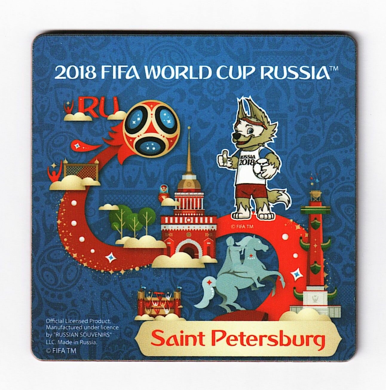 Бирдекель (костер) Saint Petersburg FIFA (подставка под пивной бокал)