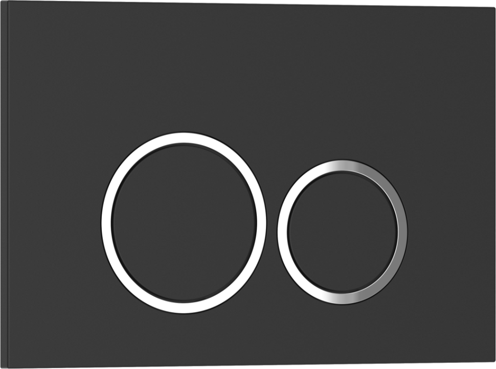 Кнопка смыва IBERICA BLANCA ESTI-O ABS-пластик, черный матовый (IB. B082.002.000)