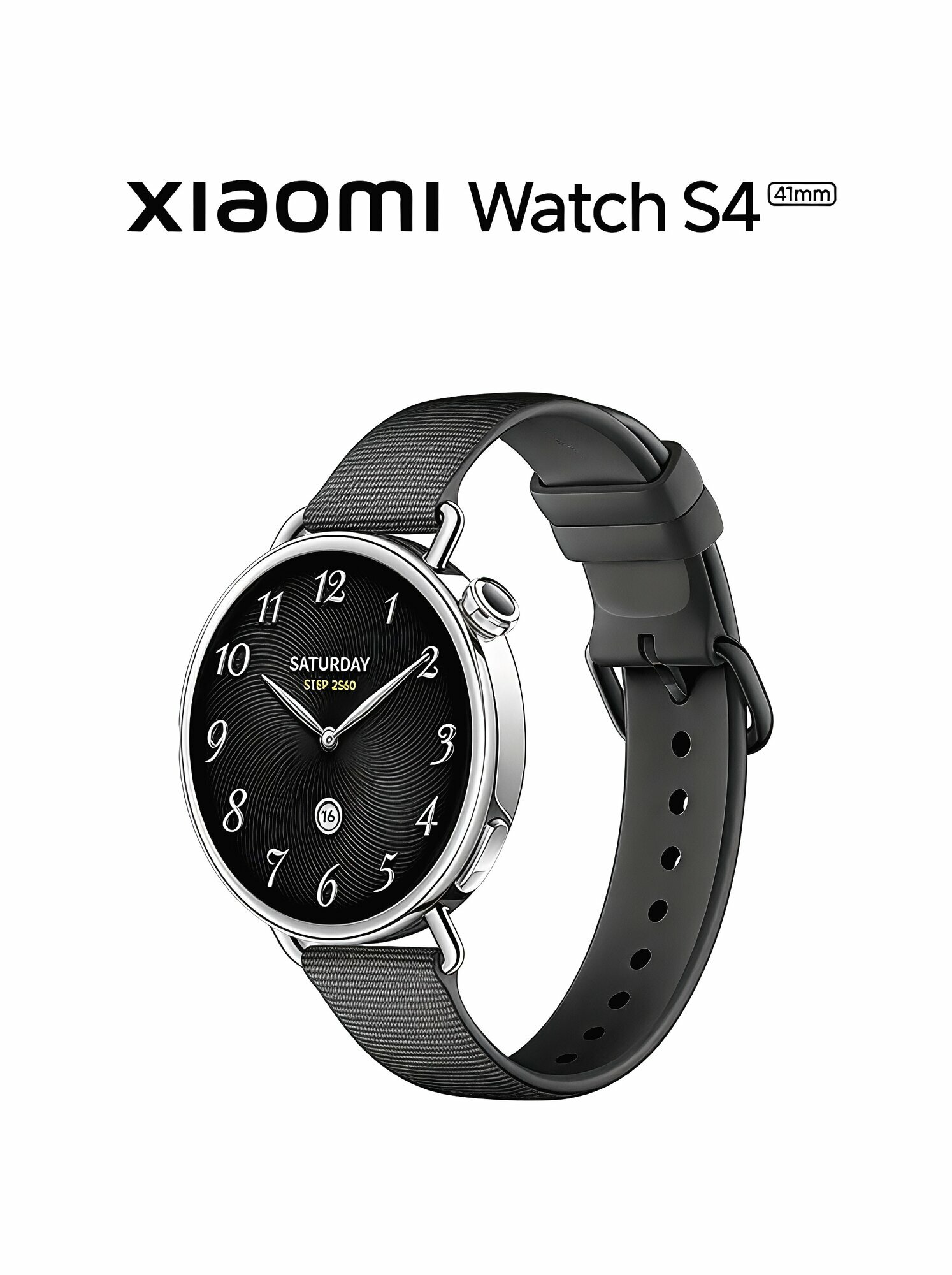 Умные часы Xiaomi Watch S4, 41мм, с мониторингом сна, сердечного ритма, кислорода в крови, черные