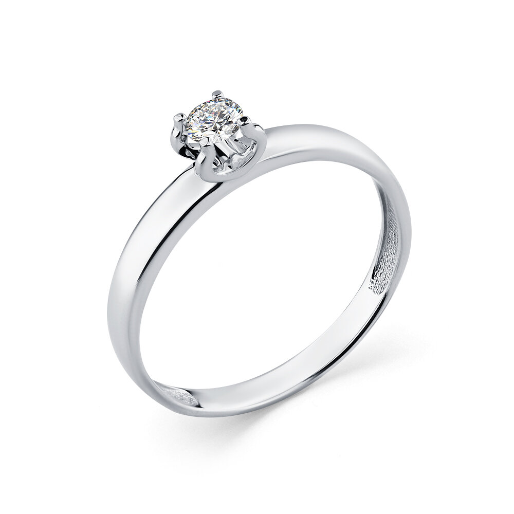 Кольцо, белое золото, 585 проба, бриллиант