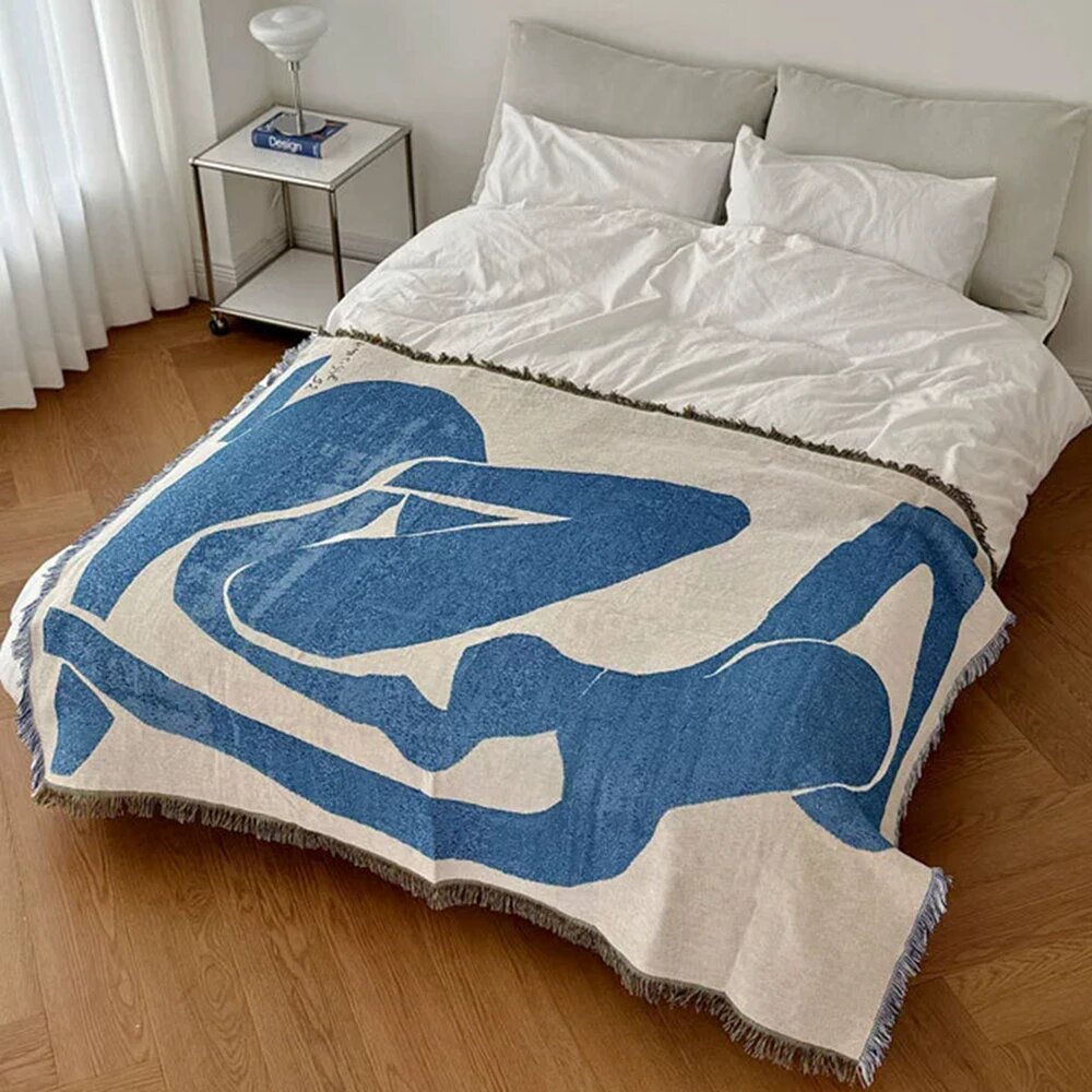 Плед Henri Matisse из хлопка 130x160cm, blue