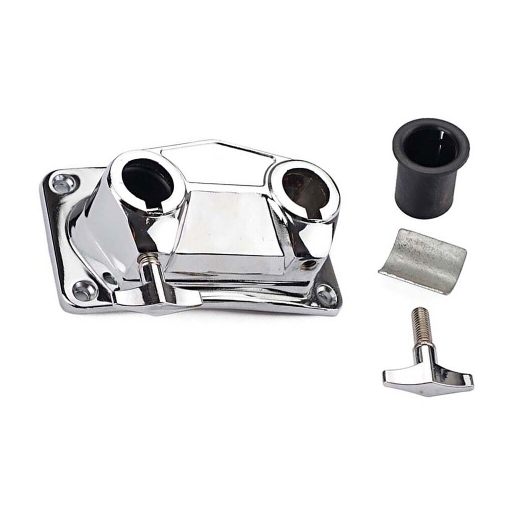 Кронштейн для барабана с двойным отверстием, крепление для перкуссии, подставка, зажим, подставка для тарелки, зажим, аксессуар для барабана, детали музыкальных инструментов