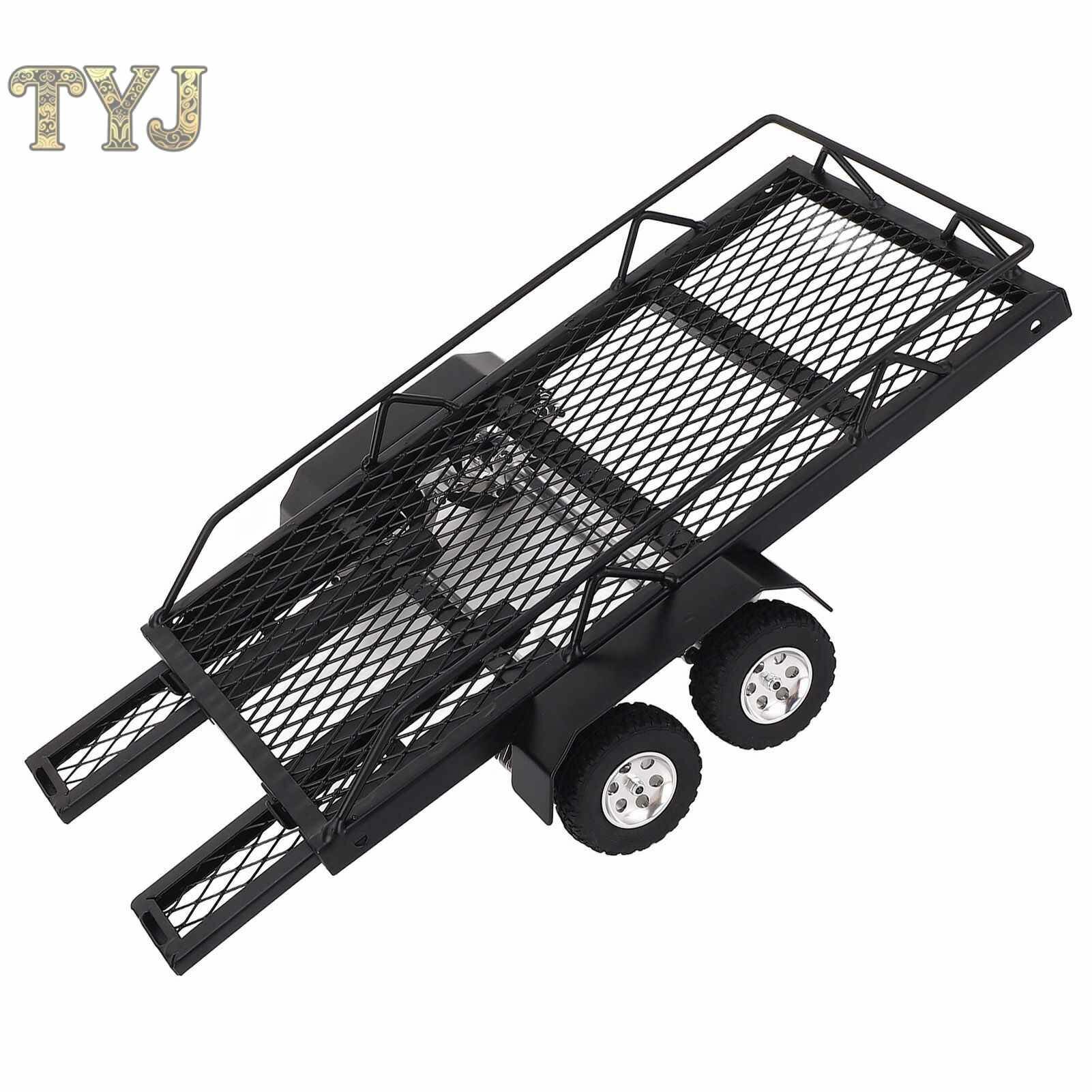 Двухосный 1/24 масштаб RC прицеп для перевозки за автомобилями SCX24 FCX24 гусеничные детали для модернизации