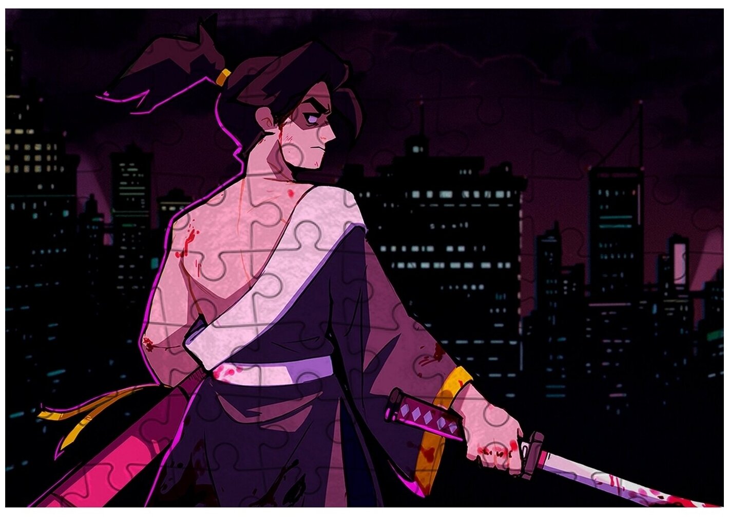 Пазл картонный А3: модель Katana Zero-5