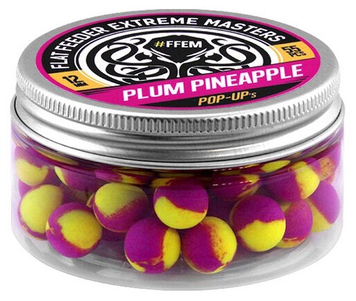 FFEM Бойлы плавающие Pop-Up Plum Pineapple 12mm Слива\ананас (55шт)