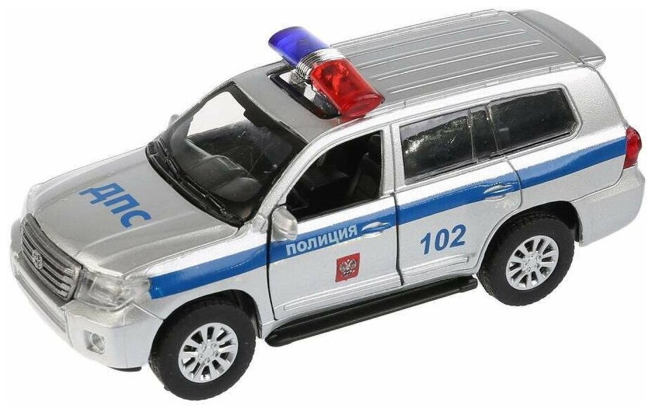 Машина "Toyota Land Cruiser Полиция" 12,5 см металлическая, 2 штуки