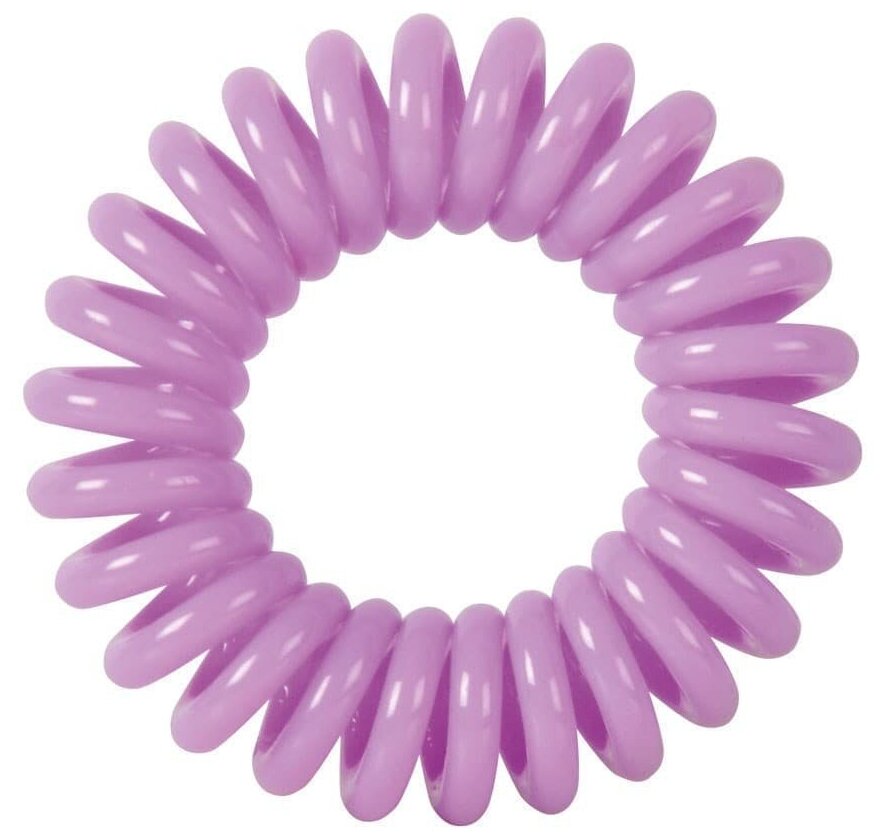 Резинки для волос Dewal Beauty "Пружинка", цвет фиолетовый (3 шт.)