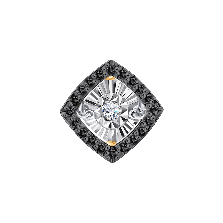 Подвеска, красное золото, 585 проба, бриллиант