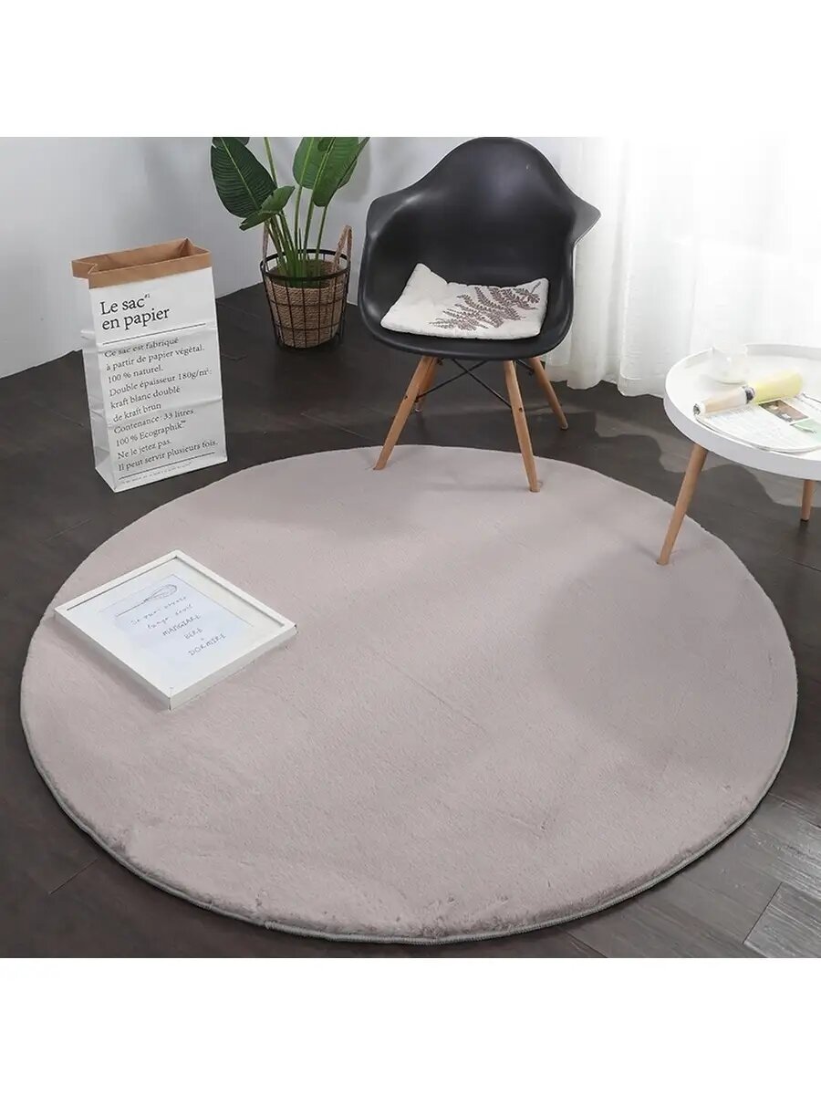 Коврик Natali's Carpets на пол в комнату, прикроватный круглый 100х100 см