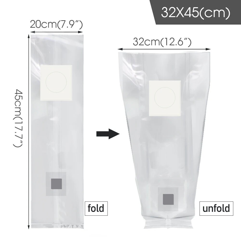 Стерилизованные мешки для выращивания грибов MUCIAKIE 50PCS, F-320x450x0.06mm