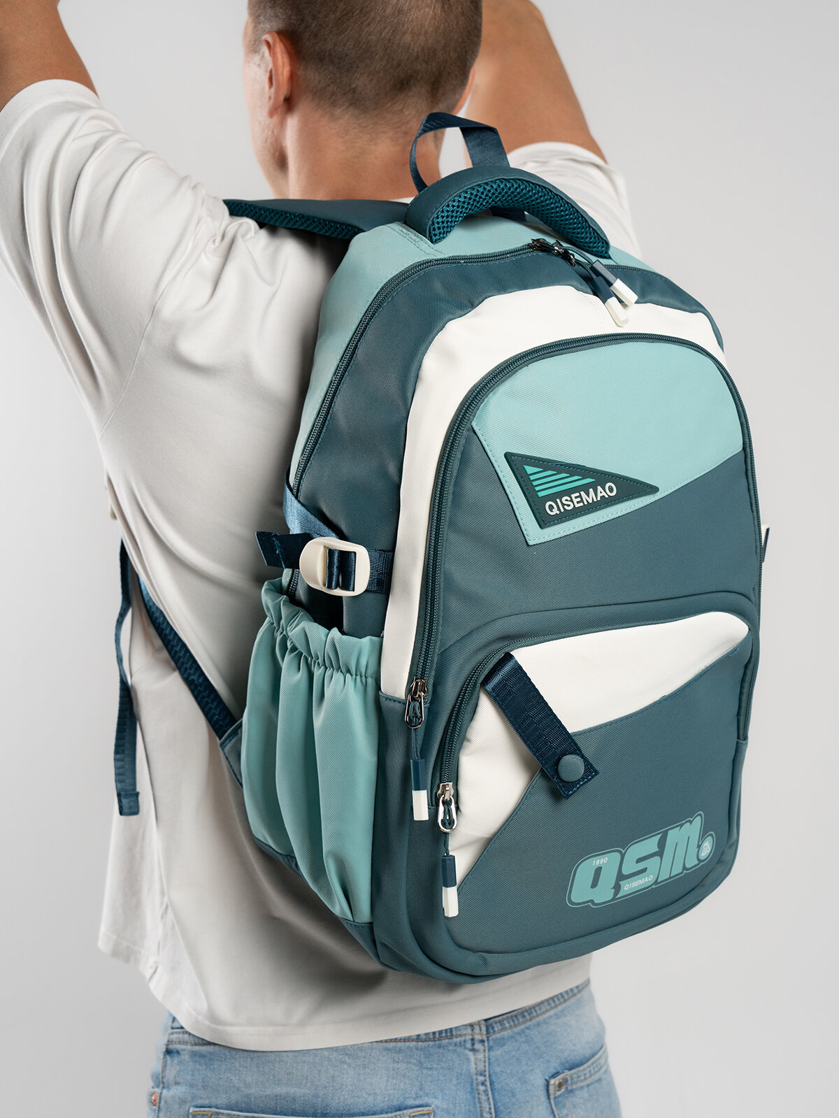 Рюкзак городской для ноутбука, нейлон, 45х36х17 см, в школу, повседневный