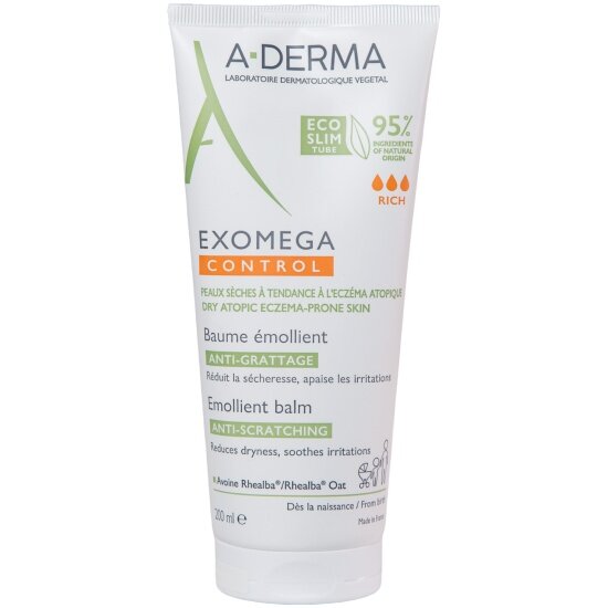 Смягчающий бальзам для лица и тела A-derma 0+, для ухода за атопичной и очень сухой кожей, 200 мл