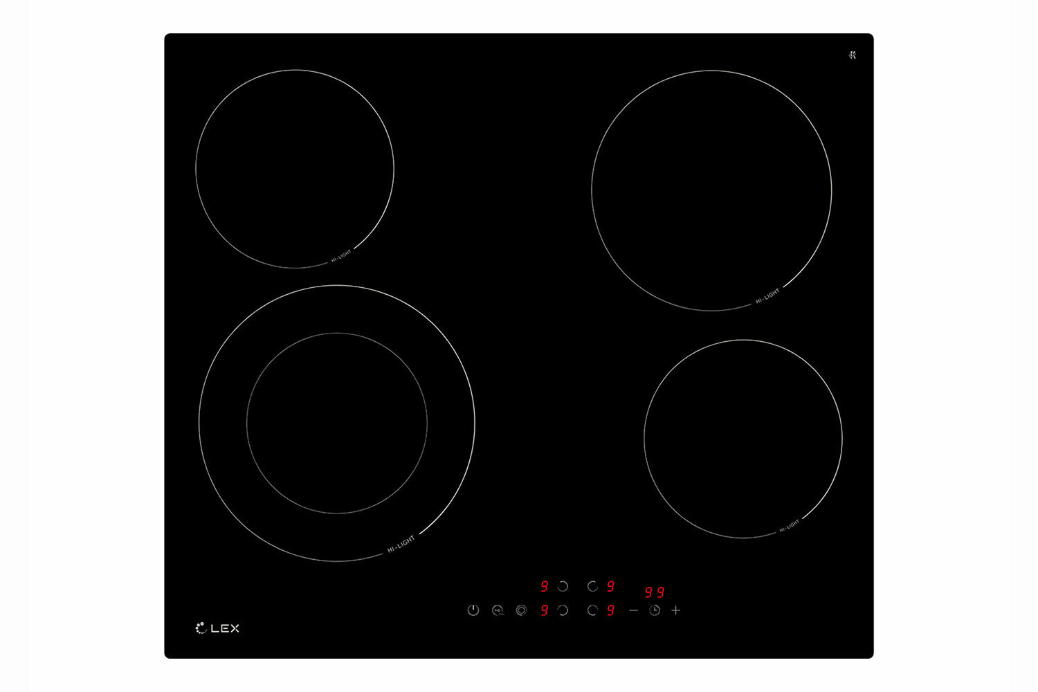 Электрическая панель LEX EVH 6041, независимая, электрическая, 59х5,1х52 см, цвет чёрный