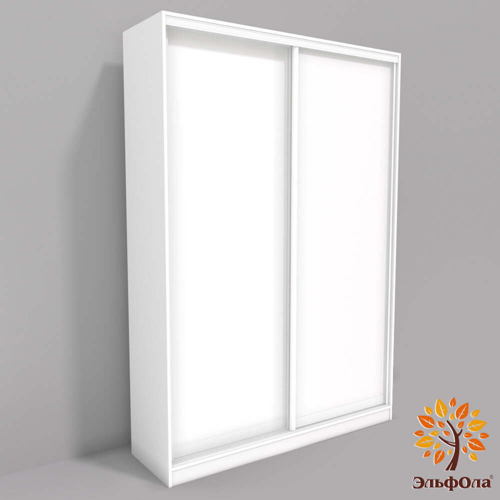 Шкаф-купе ЭльфОла, двухстворчатый, "Форест", 152х60х220, цвет белый