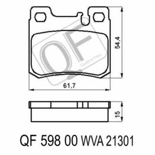 Комплект задних тормозных колодок Quattro Freni qf59800 для Mercedes 190 (W201) W201, CABRIOLET A124 A124, C-CLASS S202, W202,