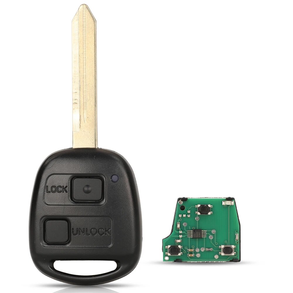 Jingyuqin CE0165 дистанционный Автомобильный ключ для Toyota Avensis Corolla Yaris 1998 + 2/3 кнопки 433 МГц 4D67/4D70/4C Чип 89071-0D010 2 Buttons Full Key, With 4C Chip