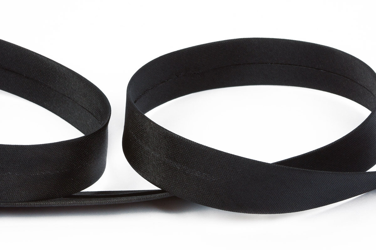 Косая бейка "Gamma" GK-18P 17 - 18 мм 132 м 1 м черный (081/80)