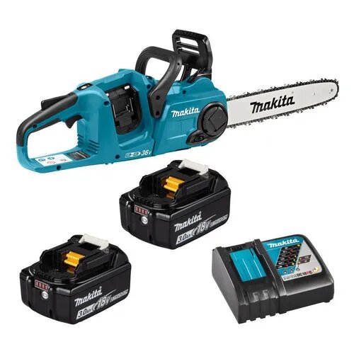 Цепная пила Makita DUC353RF2, аккумуляторная, 36В, 6Ач, с двумя аккумуляторами