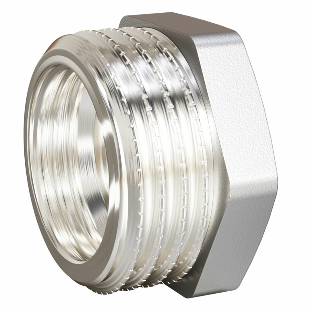 Футорка НВ 3/4" х 1/2" никелированная LD Pride