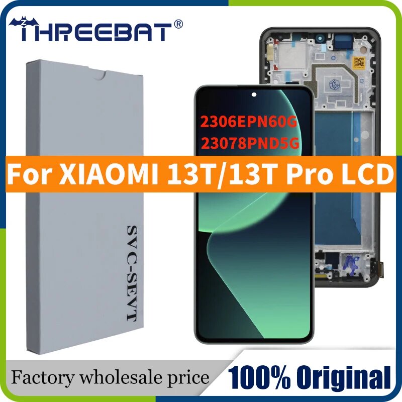 6,67 'оригинальный AMOLED 144 Гц для Xiaomi 13T ЖК-дисплей 2306EPN60G, 13T Pro Black Frame