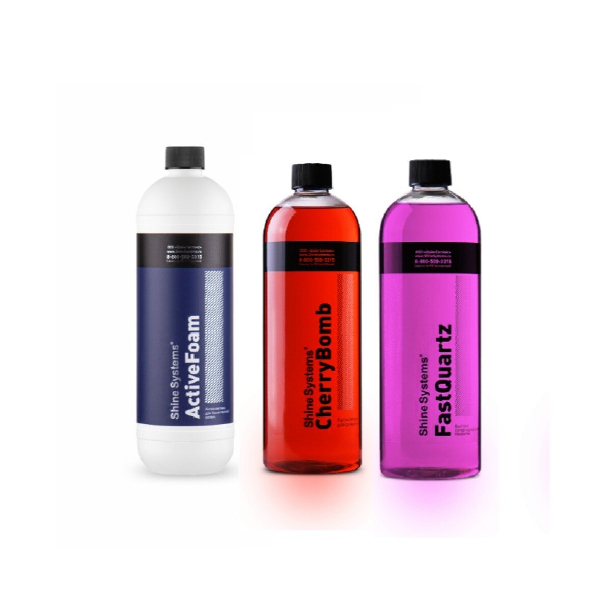 Набор для трехфазной мойки FastQuartz + CherryBomb + ActiveFoam 900мл