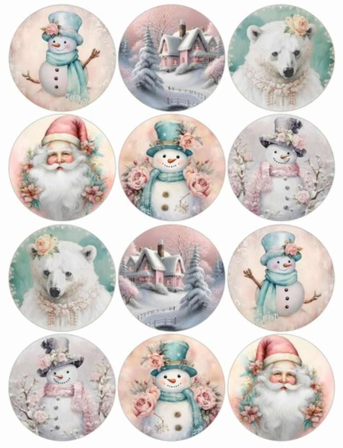 Водорастворимые картинки для мыла "НГ" А4