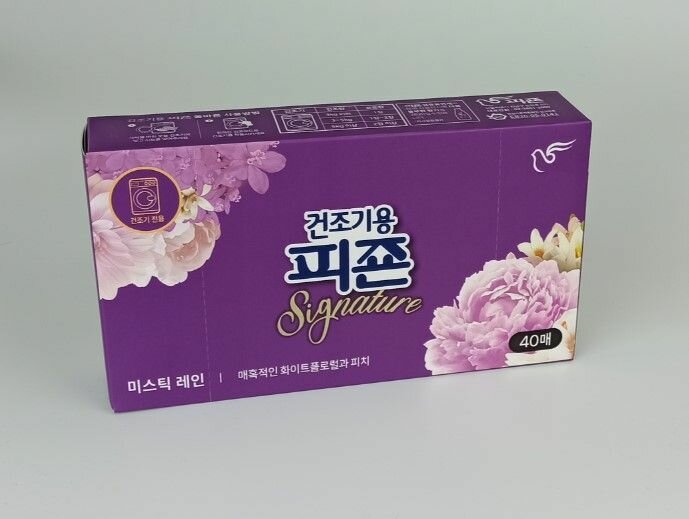 Pigeon Салфетки-кондиционер для сушки белья в сушильной машине Тайны дождя Rich Perfume, 40 шт