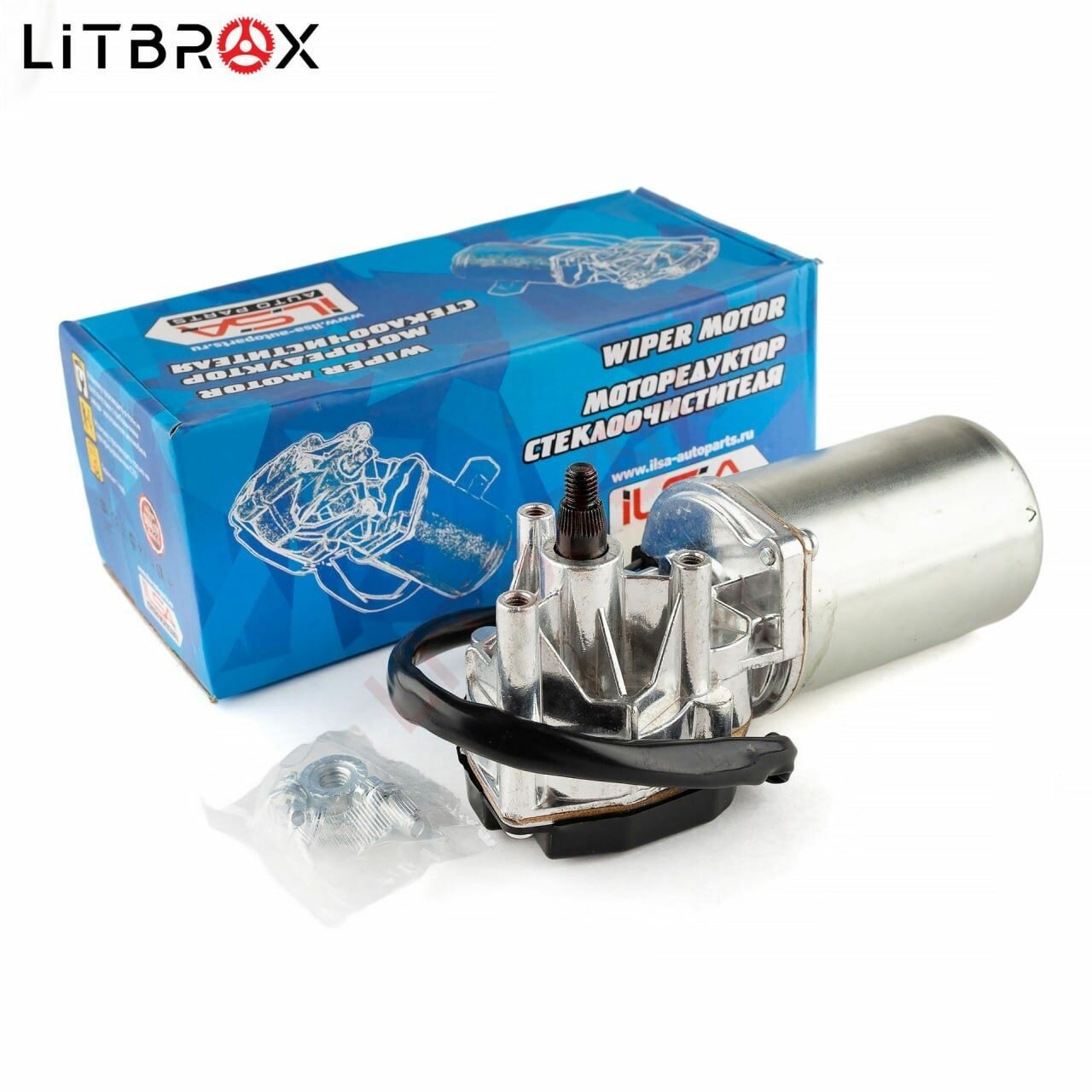 Моторедуктор стеклоочистителя "ILSA" ВАЗ LADA 2110, 2111, 2112 (12мм) / LS0182 / 2110-3730000
