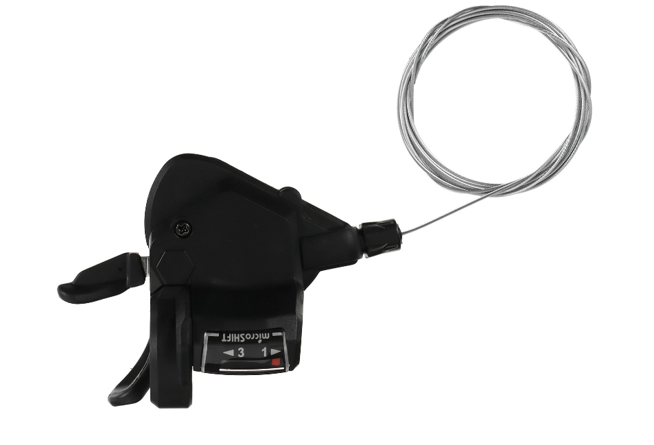 Шифтер MicroShift TS39-3L левый 3 скоростей, с тросом 1800мм