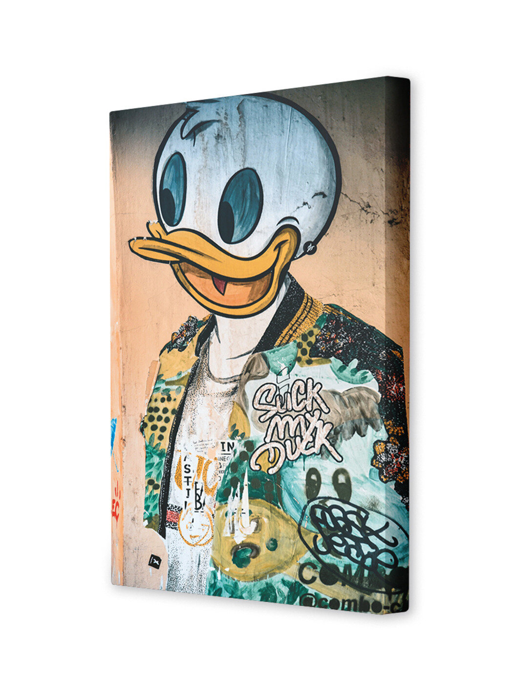 Интерьерная картина на холсте в стиле поп-арт в лофт для интерьера duck, 33 х 59 см, MaskOff, 1 шт.