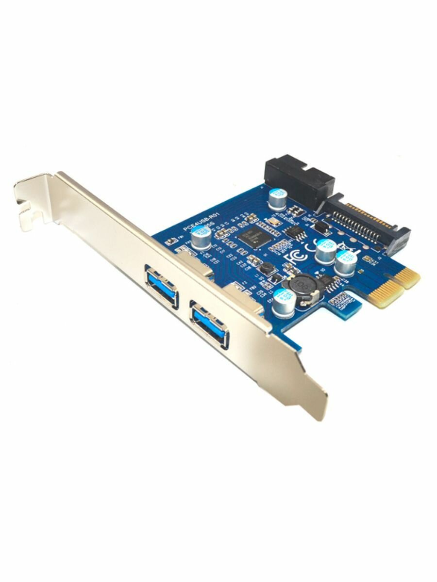 Плата расширения в слот Pci-e USB 3.0 и 19pin USB 2.0