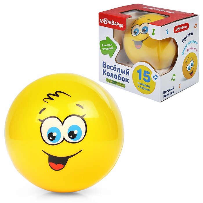 Музыкальная игрушка Азбукварик Веселый колобок, на батарейках